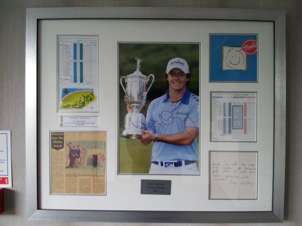 Montage of McIlroy snaps and scorecards including his Royal Portrush ...